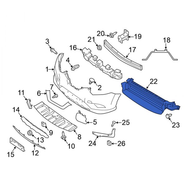 Nissan OE 214216FR0A - Front Radiator Shutter Assembly