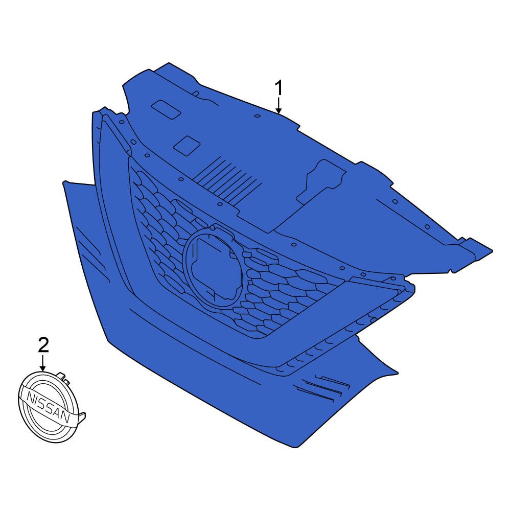 Nissan OE 623106MR0A - Front Grille