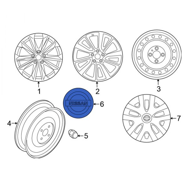 Nissan OE 403424AF2A - Wheel Cap