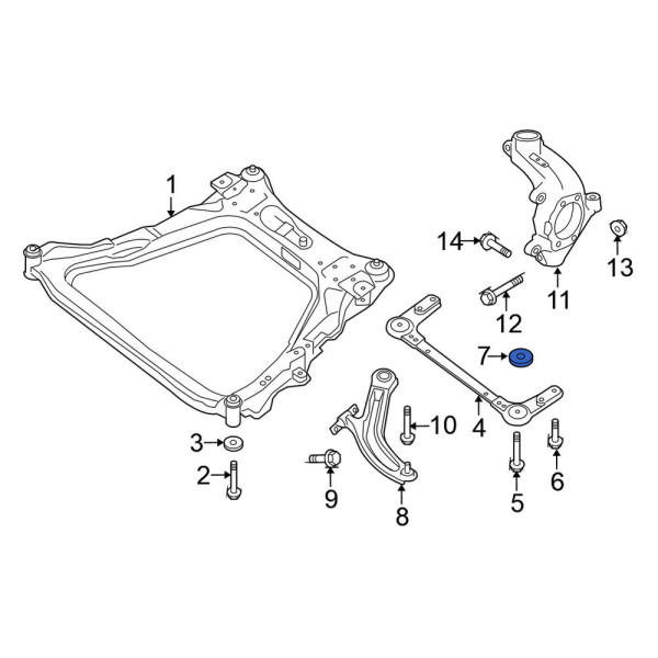 Nissan OE 54464CY00C - Front Suspension Crossmember Stop