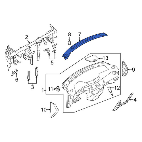 Nissan OE 683106MA1A - Front Dashboard Air Vent Trim