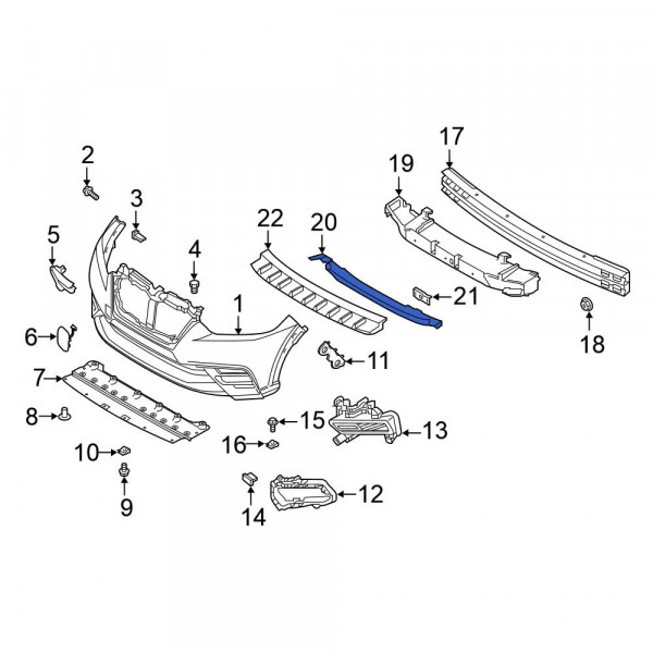 Nissan OE 620905RB0A - Front Bumper Cover Reinforcement