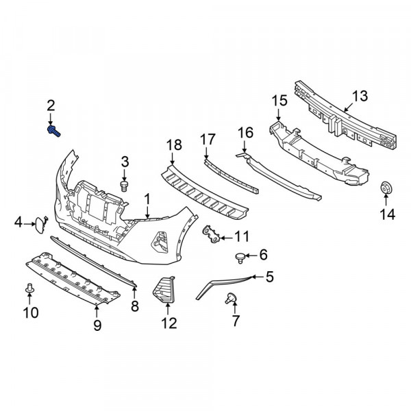 Nissan OE 0146600261 - Rear Bumper Cover Screw