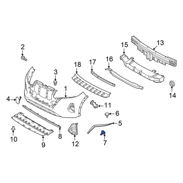 Nissan OE 0145100841 - Bumper Trim Screw