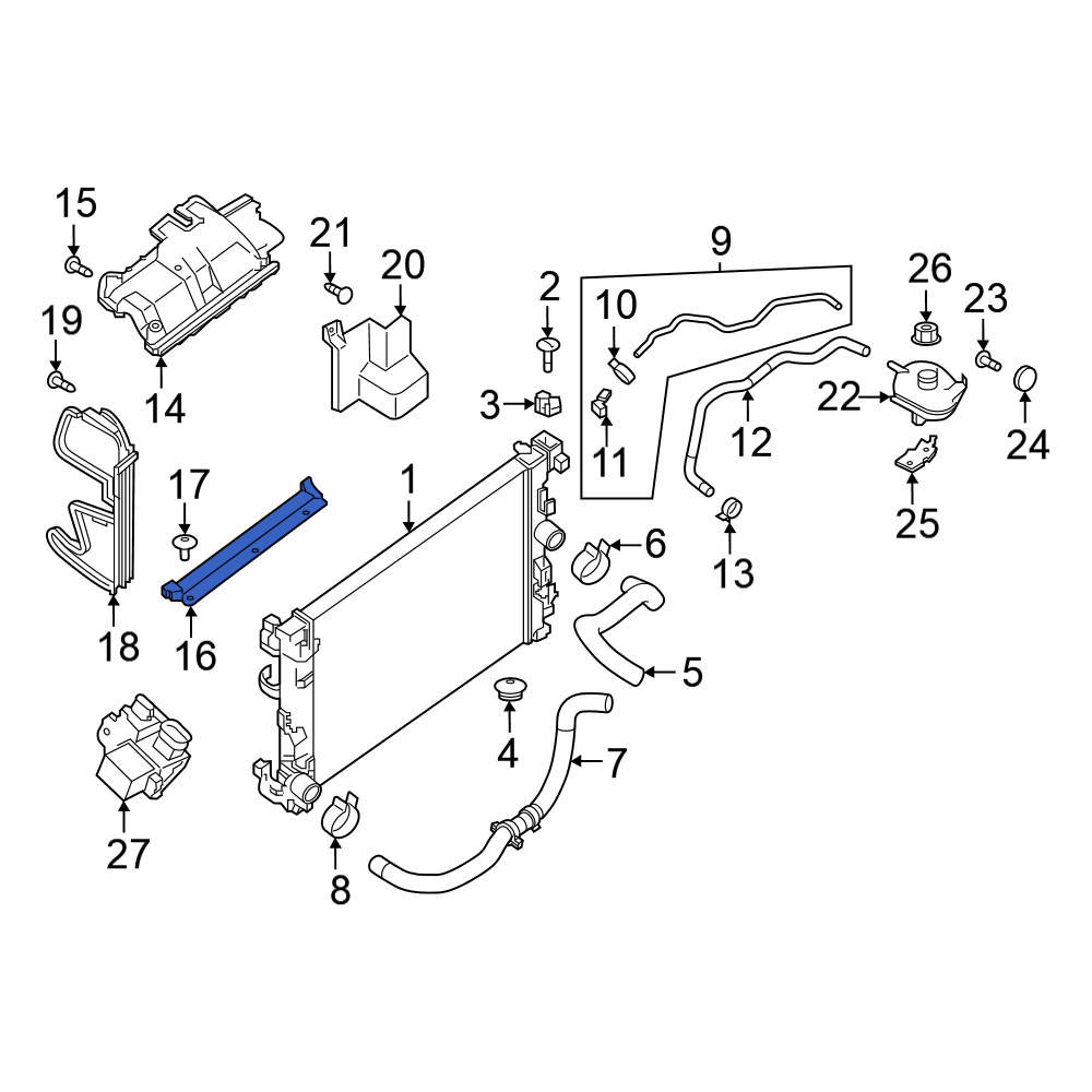 Nissan OE 921835RB0A - Front Lower Radiator Support Access Cover