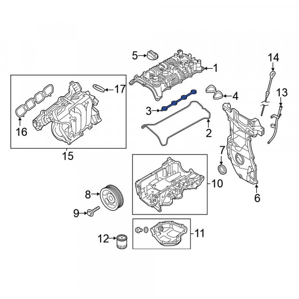Nissan OE 132705RB0A - Engine Valve Cover Gasket