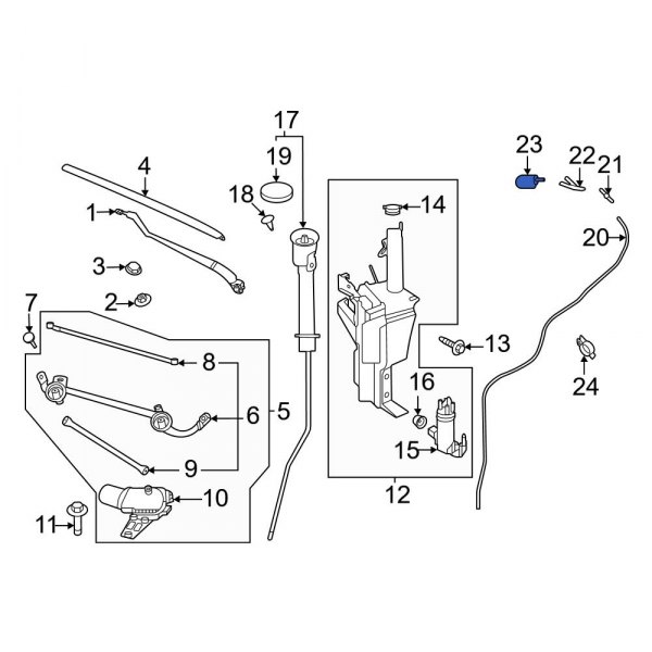 Nissan OE 289376RF0A - Front Windshield Washer Hose Connector