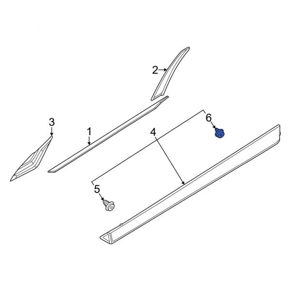Nissan OE 768826RA0A - Inner Door Molding Clip