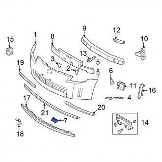 Nissan 350Z Bumper Brackets & Hardware - Front, Rear | CARiD