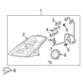 Nissan 350Z Headlight Components | Brackets, Adapters — CARiD.com