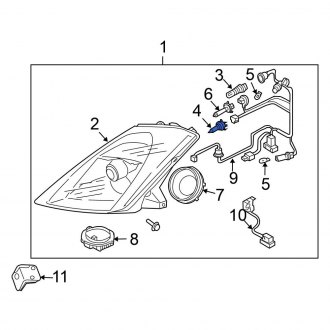 Nissan 350Z Headlight Components | Brackets, Adapters — CARiD.com