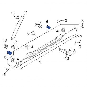 Nissan Sentra Rocker Panel Hardware - Clips, Brackets | CARiD