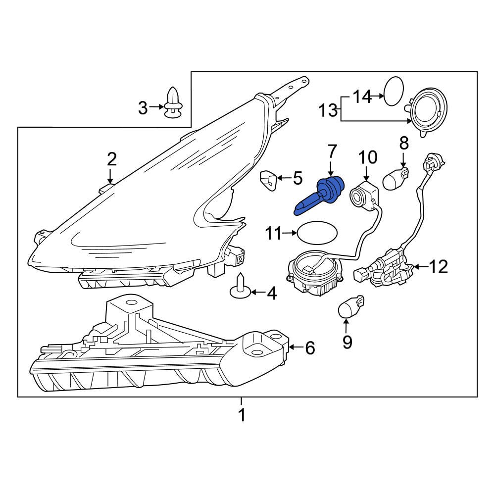 Nissan OE 2629789900 - Front Headlight Bulb