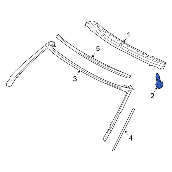 Nissan OE 01121N6141 - Roof Header Panel Bolt