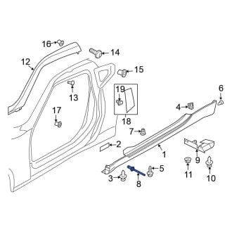 Nissan 370Z Rocker Panel Hardware - Clips, Brackets | CARiD