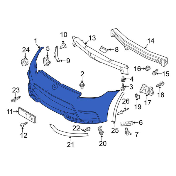 Nissan OE FBM226GA0H - Front Bumper Cover