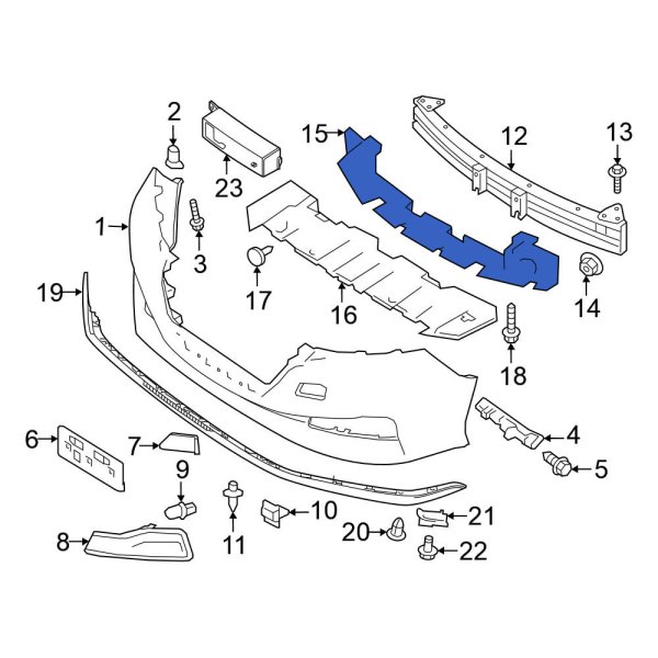 Nissan OE 620905SA0A - Front Bumper Impact Absorber