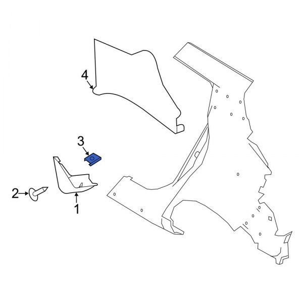 Nissan OE 0124101011 - Mud Flap Nut