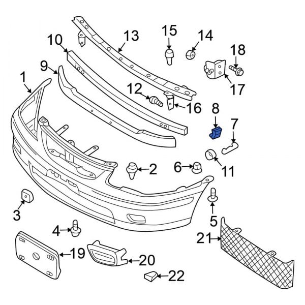 Nissan OE 622224Z000 - Front Bumper Cover Bracket