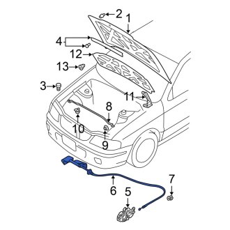 Nissan Sentra Hood Release Cables & Handles — CARiD.com