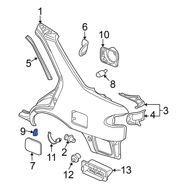 Nissan OE 78836ET00A - Fuel Door Spring