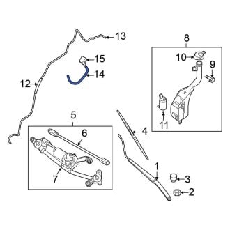 Nissan Sentra OEM Wiper Blade & Washer Parts | Motors, Arms — CARiD.com