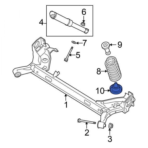 Nissan OE 55032ET00B - Rear Lower Coil Spring Insulator