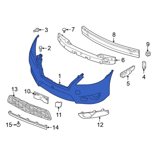 Nissan OE 620223RM0J - Front Bumper Cover