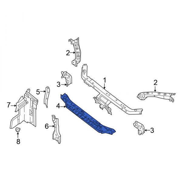 Nissan OE F25303SHMA - Front Lower Radiator Support Tie Bar