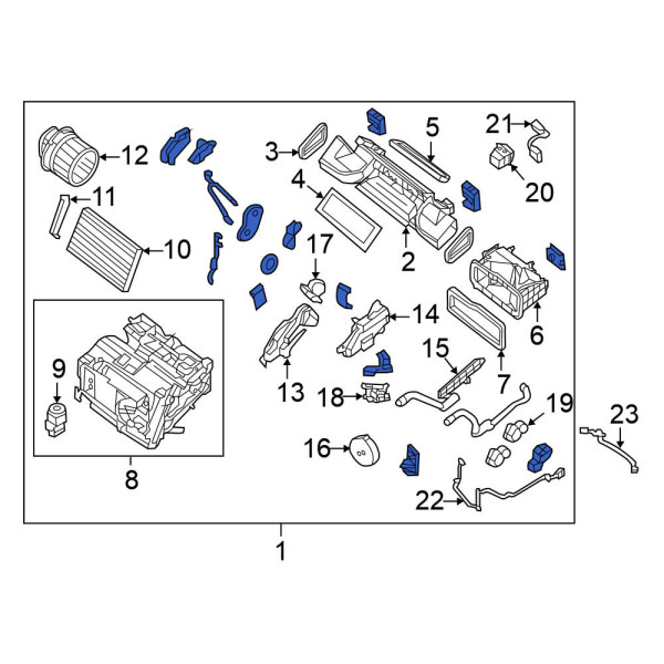 Nissan OE 272104AT0C - HVAC Unit Case Assembly