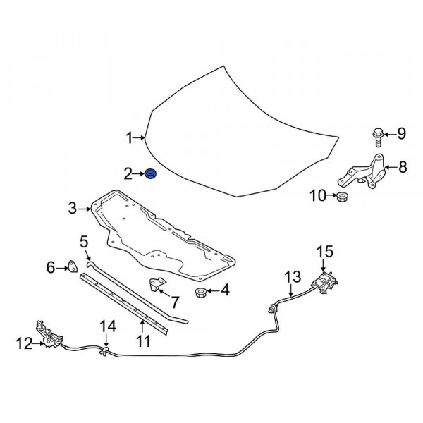 Nissan OE 658235Y000 - Front Hood Stop Buffer