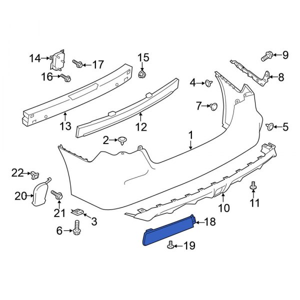 Nissan OE 26560JJ90A - Rear Right Reflector Panel