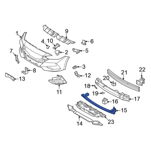 Nissan OE F20316LBMH - Front Bumper Impact Bar