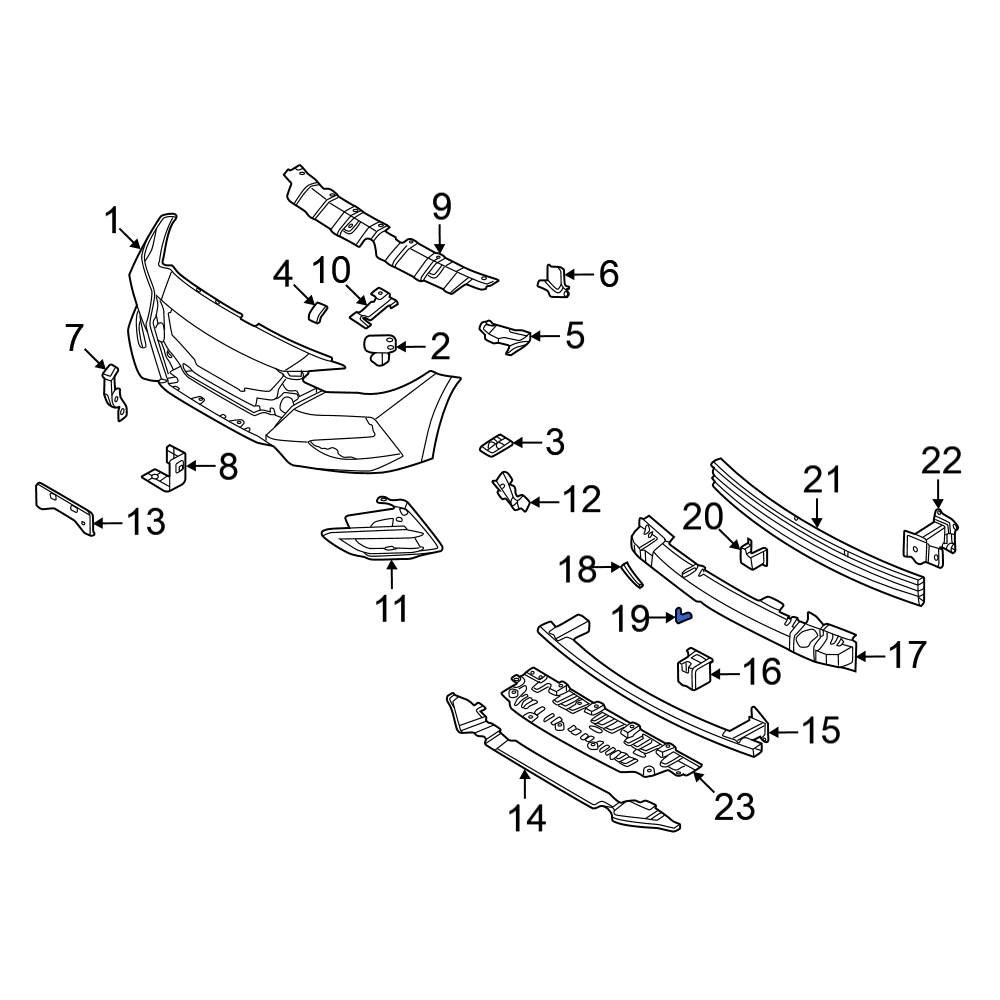 Nissan OE 620626LB0A - Front Center Bumper Impact Absorber Bracket