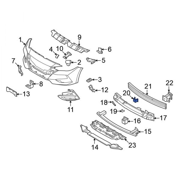 Nissan OE 620626LB0A - Front Center Bumper Impact Absorber Bracket