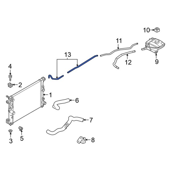 Nissan OE 217416LB0A - Engine Coolant Overflow Hose