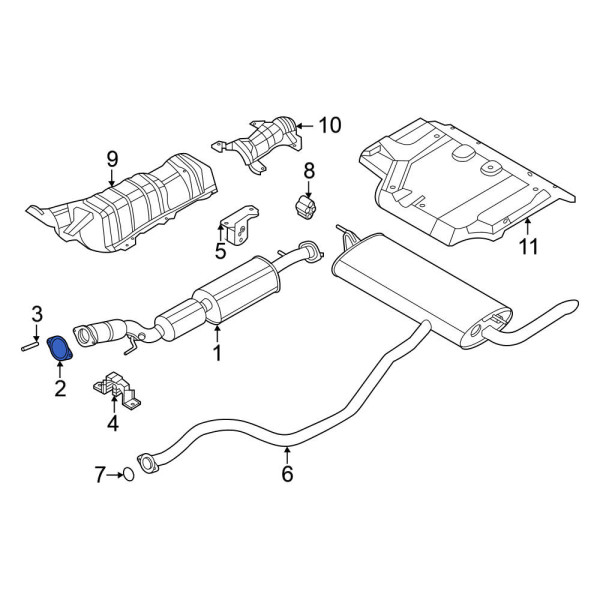 Nissan OE 206928H30A - Rear Catalytic Converter Gasket