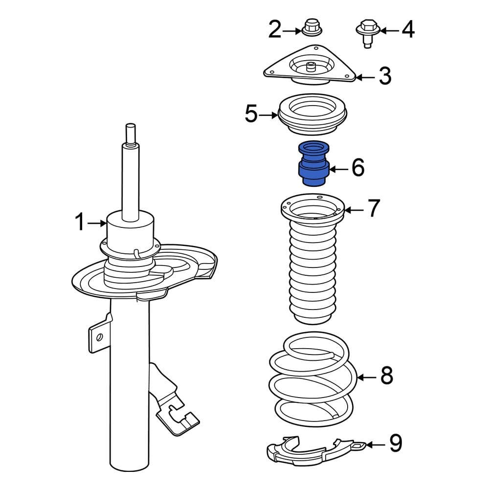 Nissan OE 540506LB1A - Front Suspension Strut Bumper