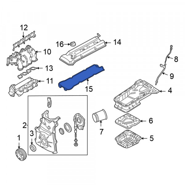 Nissan OE 132703Z000 - Engine Valve Cover Gasket