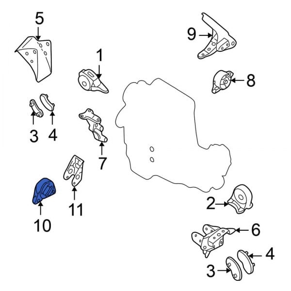 Nissan OE 112708J10A - Front Engine Mount