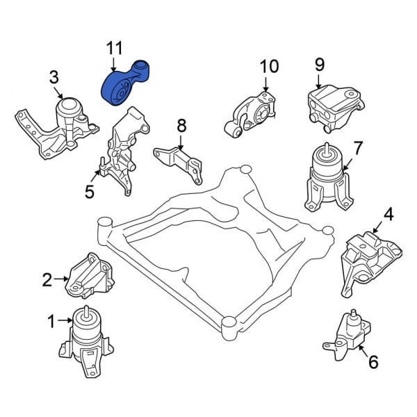 Nissan OE 113509N00A - Engine Support Rod