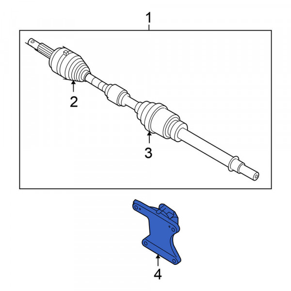 Nissan OE 39774JA01A - Front CV Axle Shaft Carrier Bearing