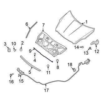 Nissan Altima Replacement Hood Hardware — CARiD.com