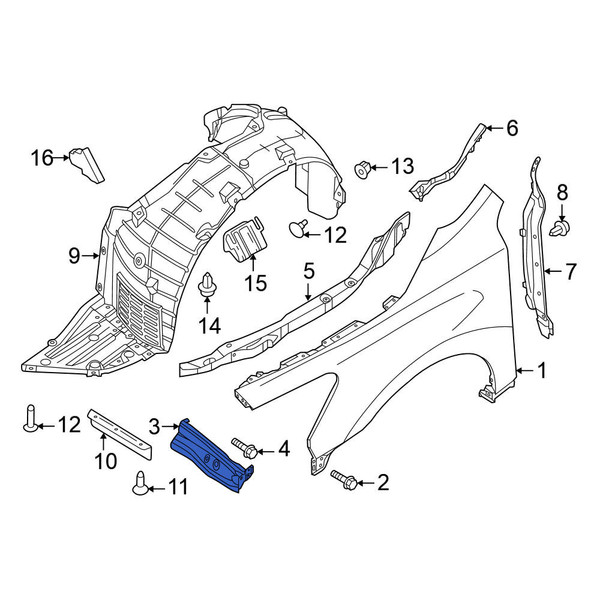 Nissan OE F31813TAMA - Left Fender Bracket