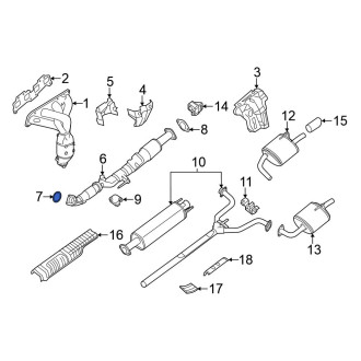 Nissan Sentra OEM Exhaust Parts | Systems, Tips, Pipes — CARiD.com