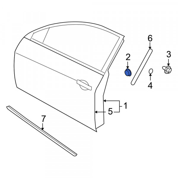 Nissan OE H0895R8000 - Rear Door Plug