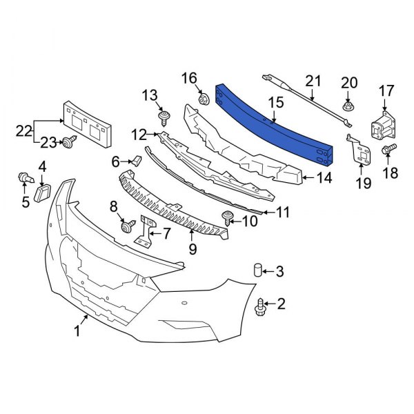 Nissan OE 620323TA2A - Front Bumper Impact Bar