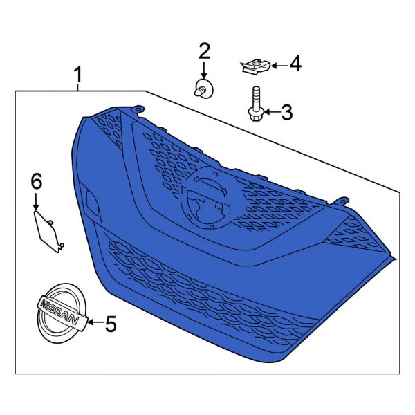 Nissan OE 623104RA0A - Front Grille