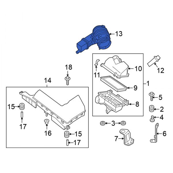 Nissan OE 165764RA0A - Engine Air Intake Hose