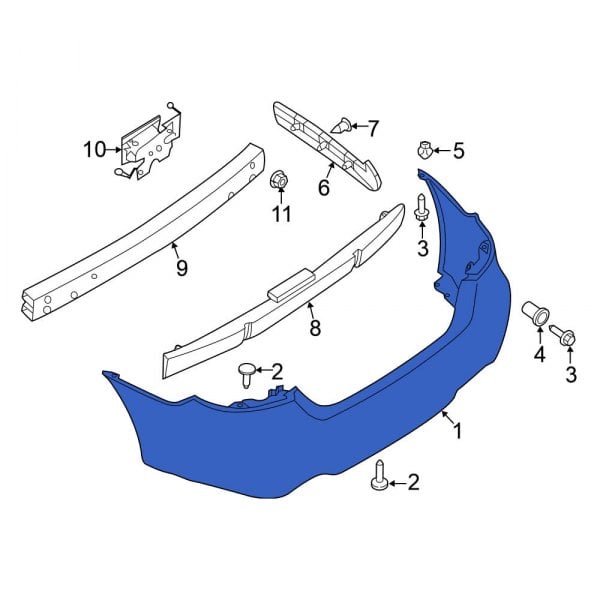 Nissan OE 620224RA0H - Front Bumper Cover